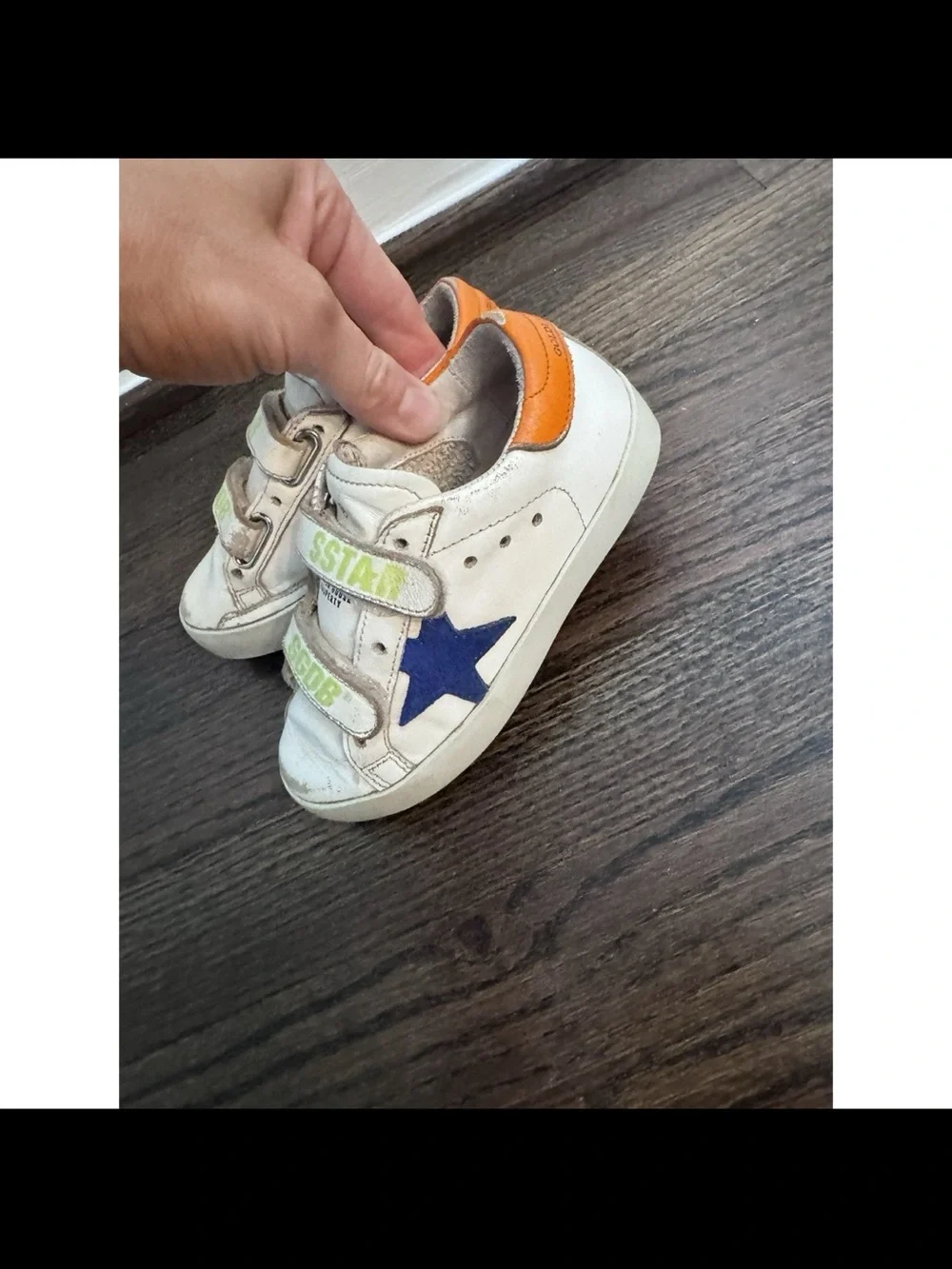 Golden Goose | Shoes | Golden Goose White Kids Sneakers With Blue Star ...